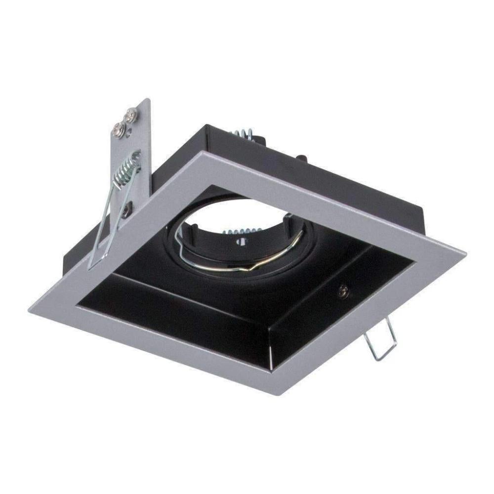 DSL-101/1S - Single Slotter Downlight Frame - Silver – Downlights Online