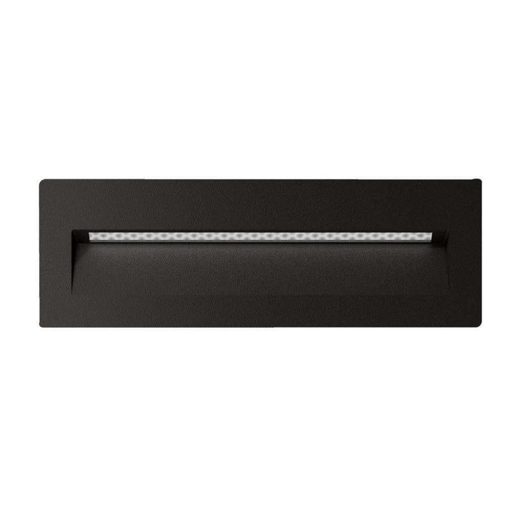 ZAC-8 - 8W LED Exterior Rectangle Recessed Step Light IP65 - Black ...