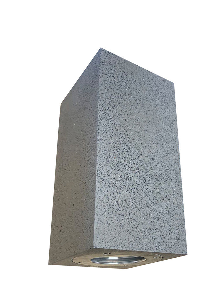 Rectagular Up & Down Concrete Outdoor Wall Light – Downlights Online