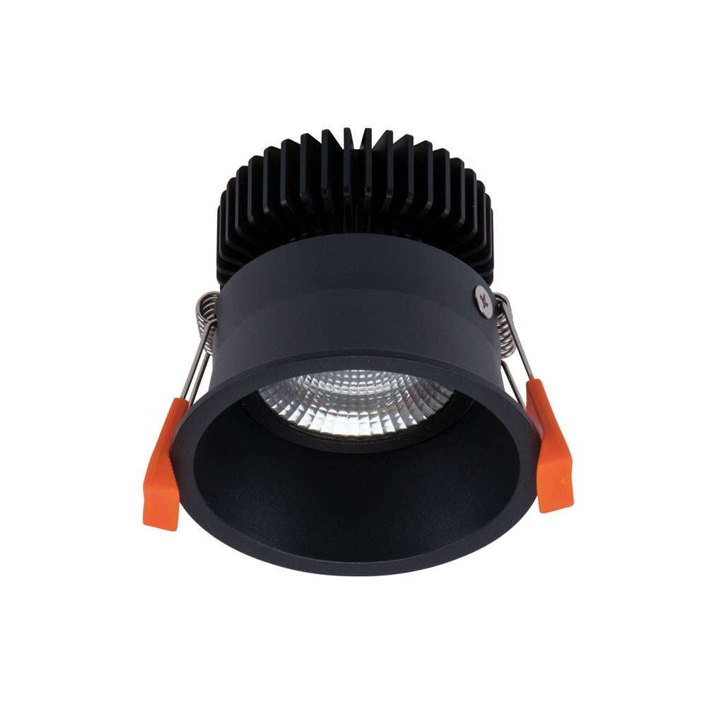 DEEP-10 Round Deepset 10W Recessed Dimmable LED IP40 Downlight - Black ...